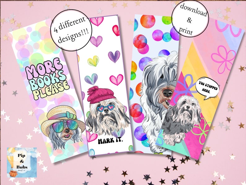 Lowchen Lover Printable Bookmarks Little Lion Dog Colorful Prints Dog ...