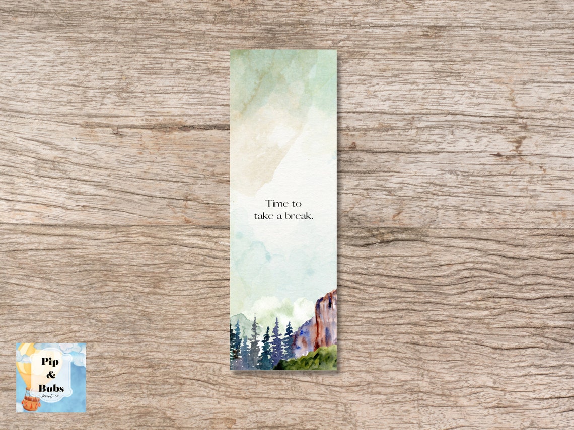Printable Bookmarks for Men Mountain Father’s Day Gift for Him Funny ...