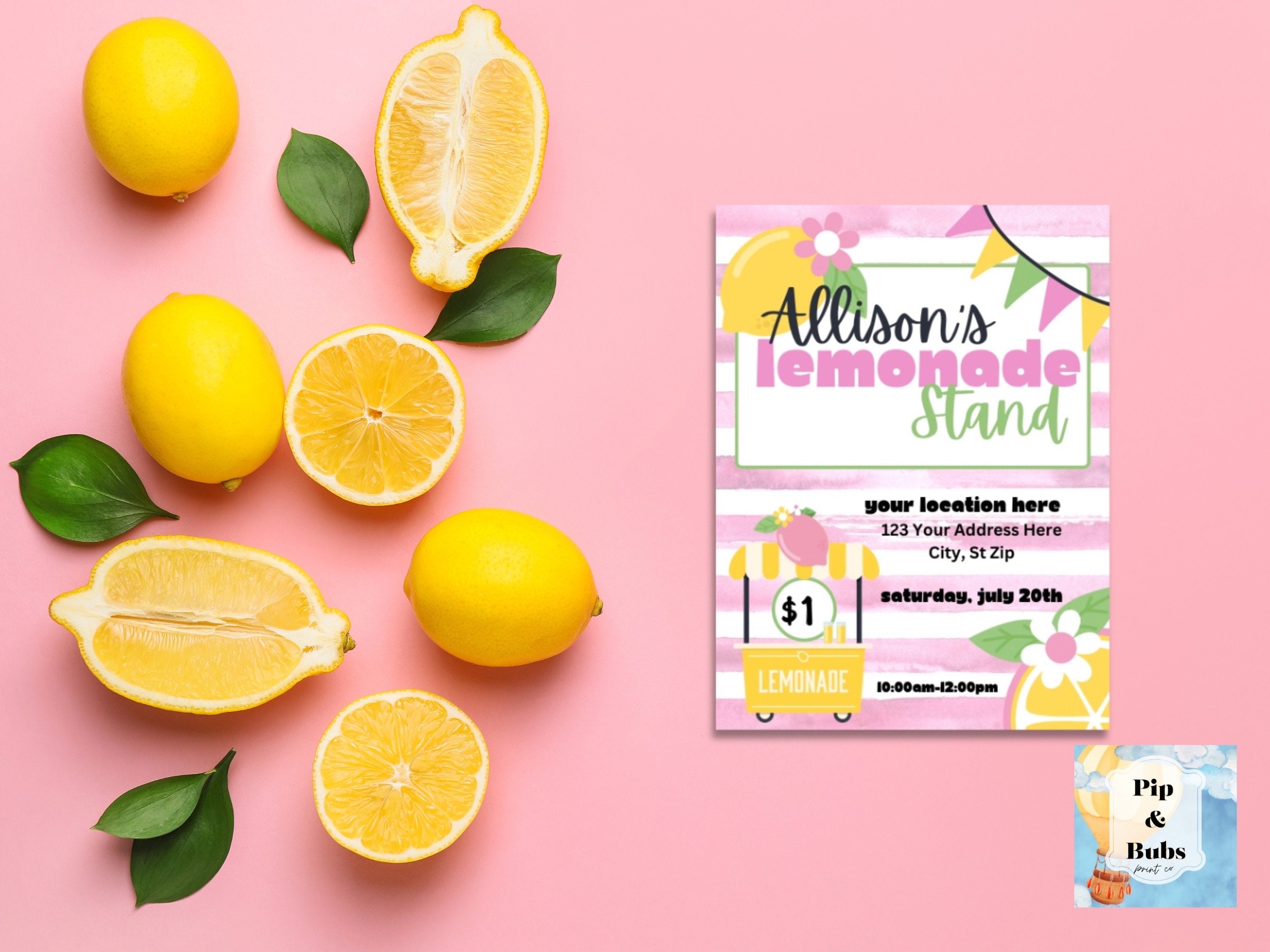 Lemonade Stand Digital Flyer for Social Media Digital Download - Etsy