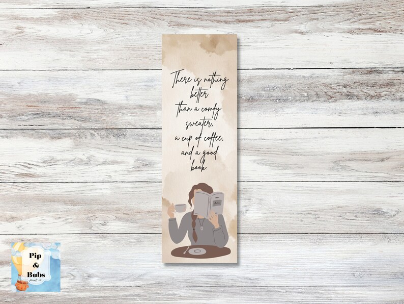 Coffee Lover Printable Bookmarks Set of 4 Designs Funny Sayings Gift ...