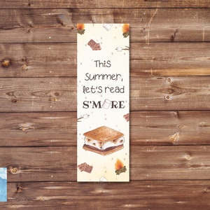 Smores Printable Bookmarks Summer Reading Lets Read Smore - Etsy