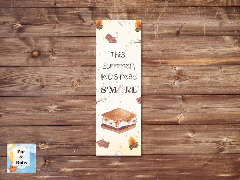 Smores Printable Bookmarks Summer Reading Lets Read Smore - Etsy