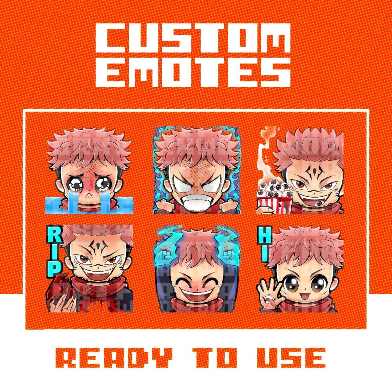 Jjk Anime Emotes Chibi Emotes for Twitch and Kick Emotes - Etsy