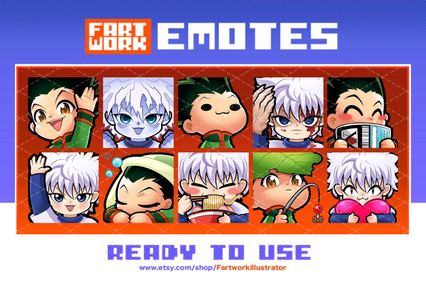 Hxh Chibi Kill Guy Hunter Emotes for Twitch or Kick - Etsy