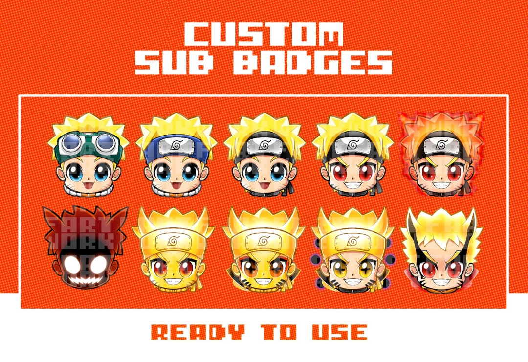 Ninja Chibi Anime Sub Badges for Twitch and Kick - Etsy