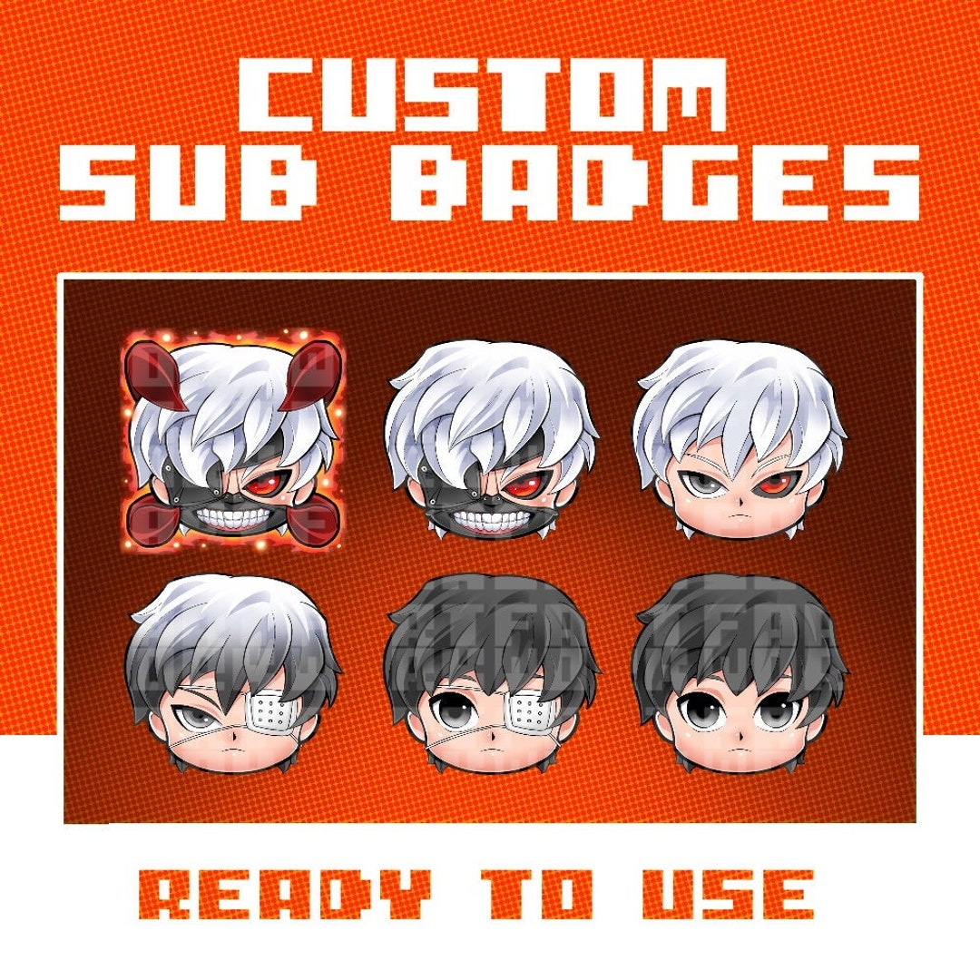 Vampire Anime Chibi Sub Badges for Twitch and Kick - Etsy