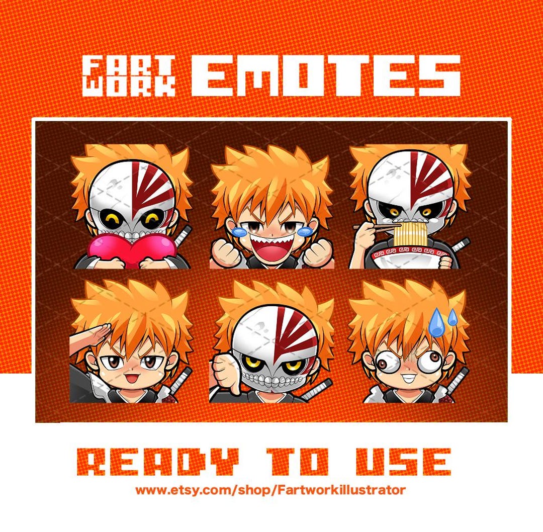 Samurai Shinigami Chibi Twitch Emotes and Kick Emotes - Etsy