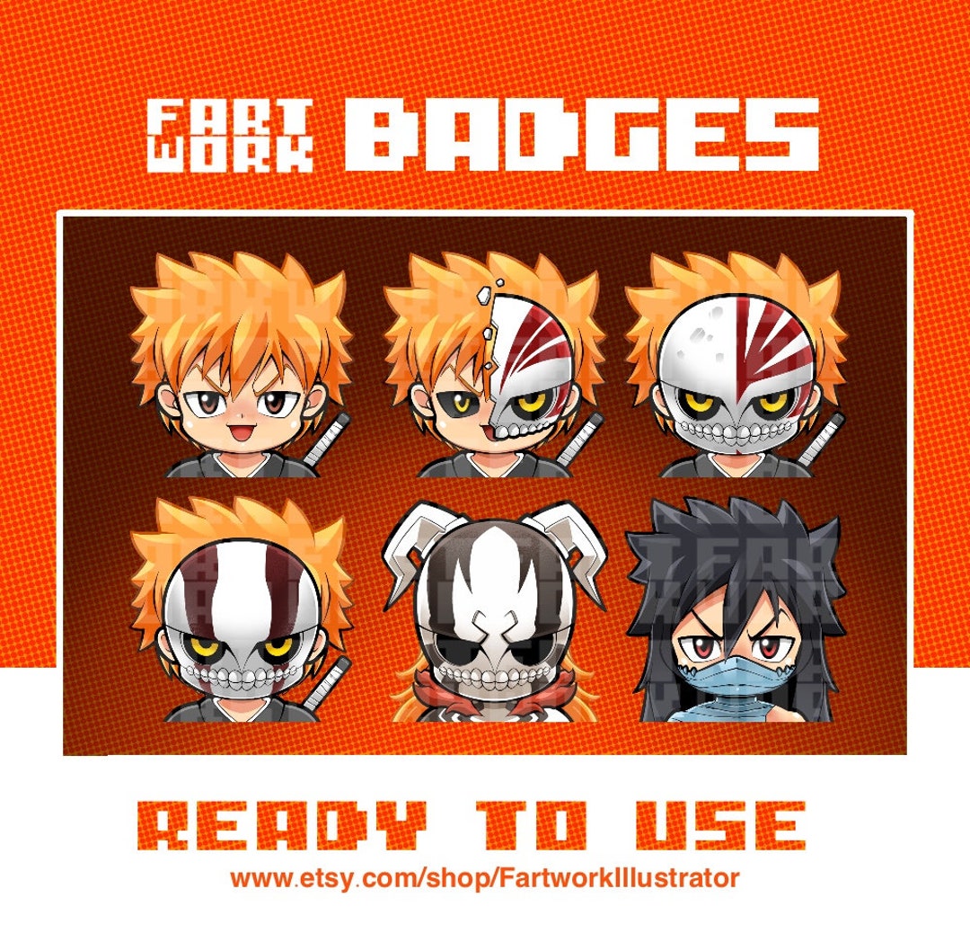 Samurai Shinigami Chibi Twitch Sub Badges and Kick - Etsy UK