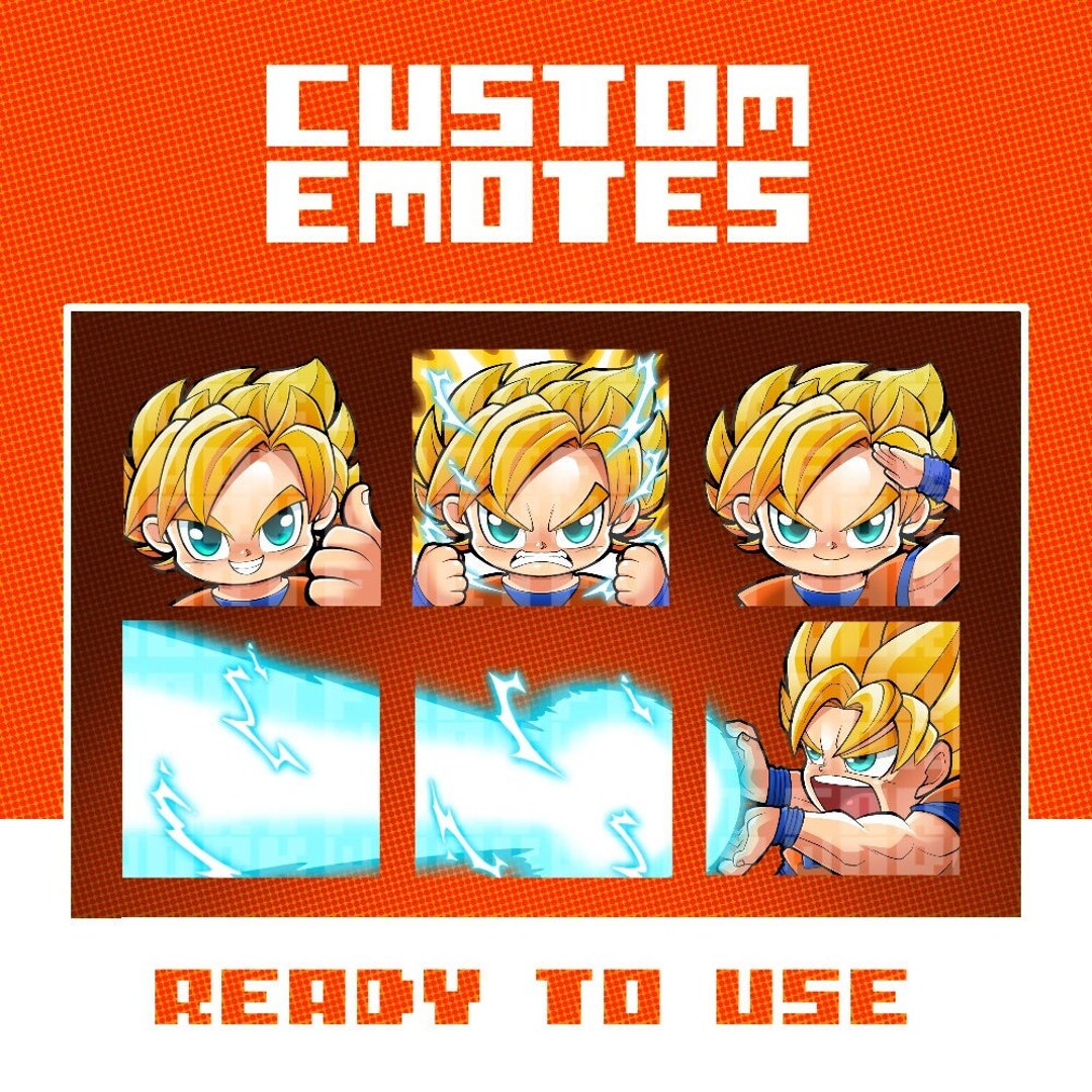 Saiyan Dbz Chibi Twitch Emotes and Kick Emotes - Etsy