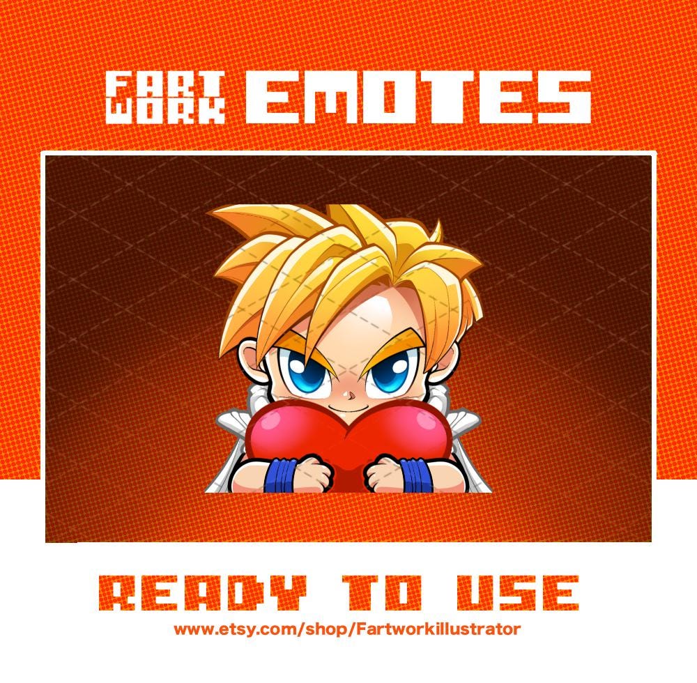 Saiyan Chibi Twitch Emotes and Kick Emotes - Etsy