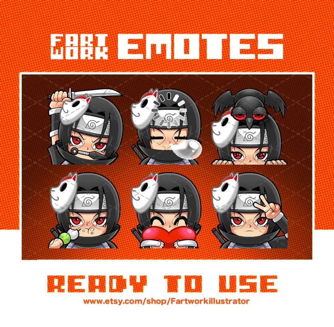 Ninja Anbu Shinobi Chibi Emotes for Twitch Emotes or Kick Emotes - Etsy