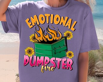 Emotional Dumpster Fire Png Sublimation Design Download, Mental Health ...