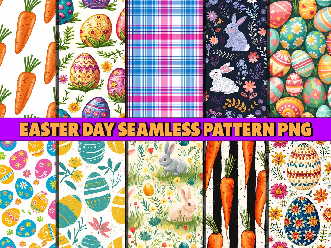 Easter Bunnies Seamless Digital Papers,pastel Bunny, Eggs,children ...