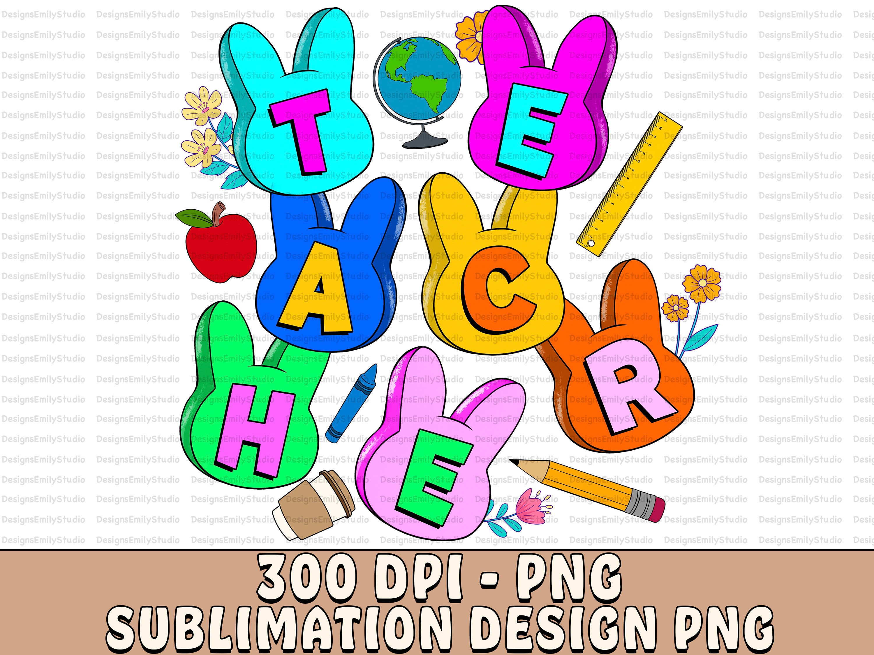 Happy Easter Png, Teacher Easter Day Png, Teacher Life, Cute Easter Png ...