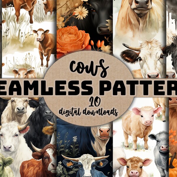 Cow Digital Paper - Etsy