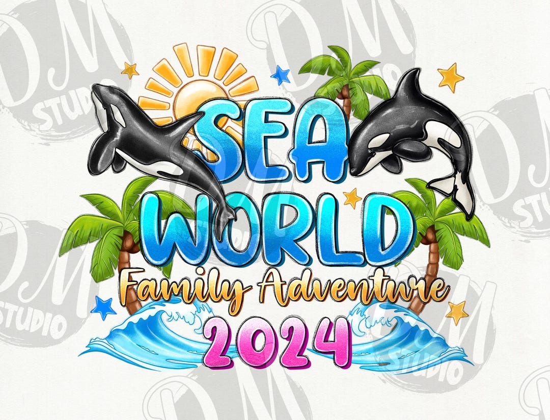 Sea World Family Adventure 2024 Png, Seaworld Adventure Png, Family ...