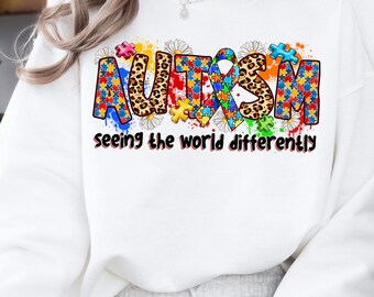 Autism Seeing the World Differently Png, Autism Acceptance Png, Autism ...