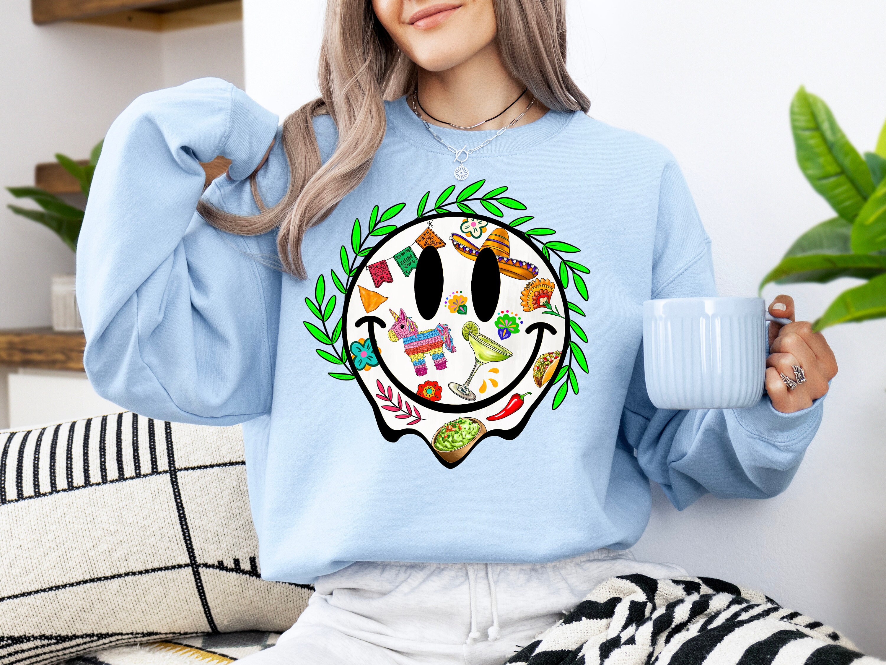 Mexican Smiley Face Png Sublimation Design Download, Cinco De Mayo Png ...