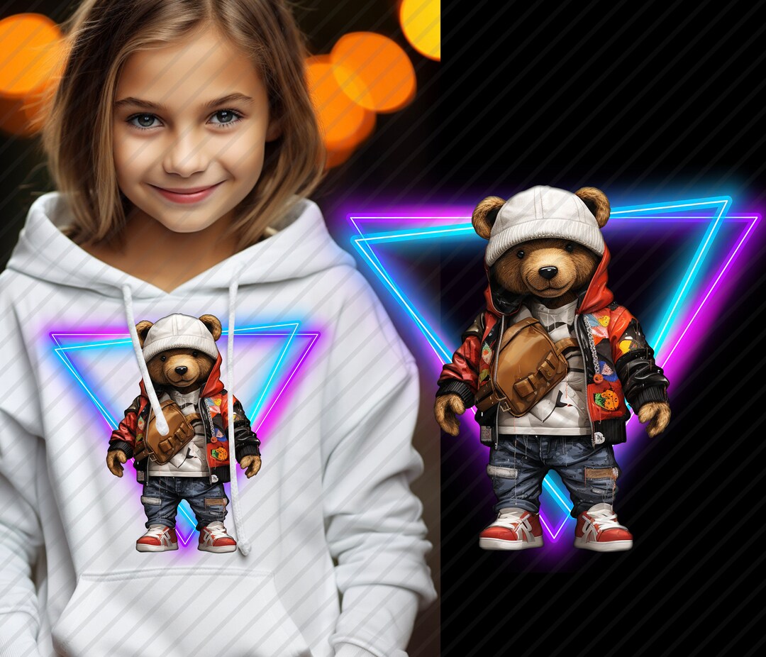 Teddy Bear Png for Colorful Png Design, for Shirt, Hiphop Png, Bear ...