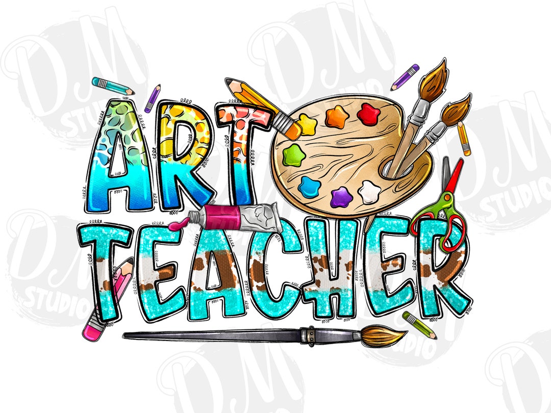 Art Teacher Sublimation PNG Design, Palette, Back to School, School Art ...