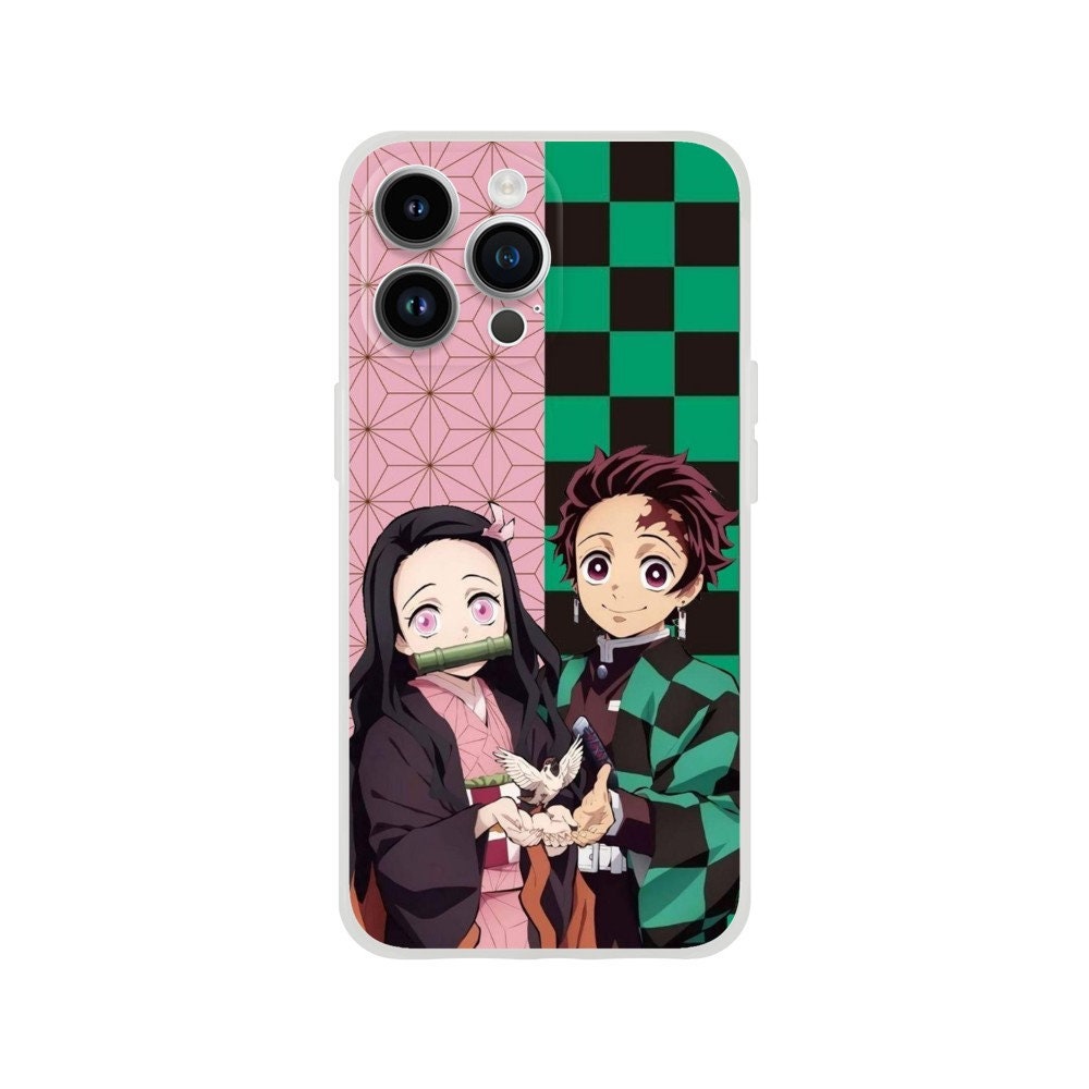 Manga Demon Slayer Tanjiro and Nezuko Anime Phone Case for iPhone 15 14 ...