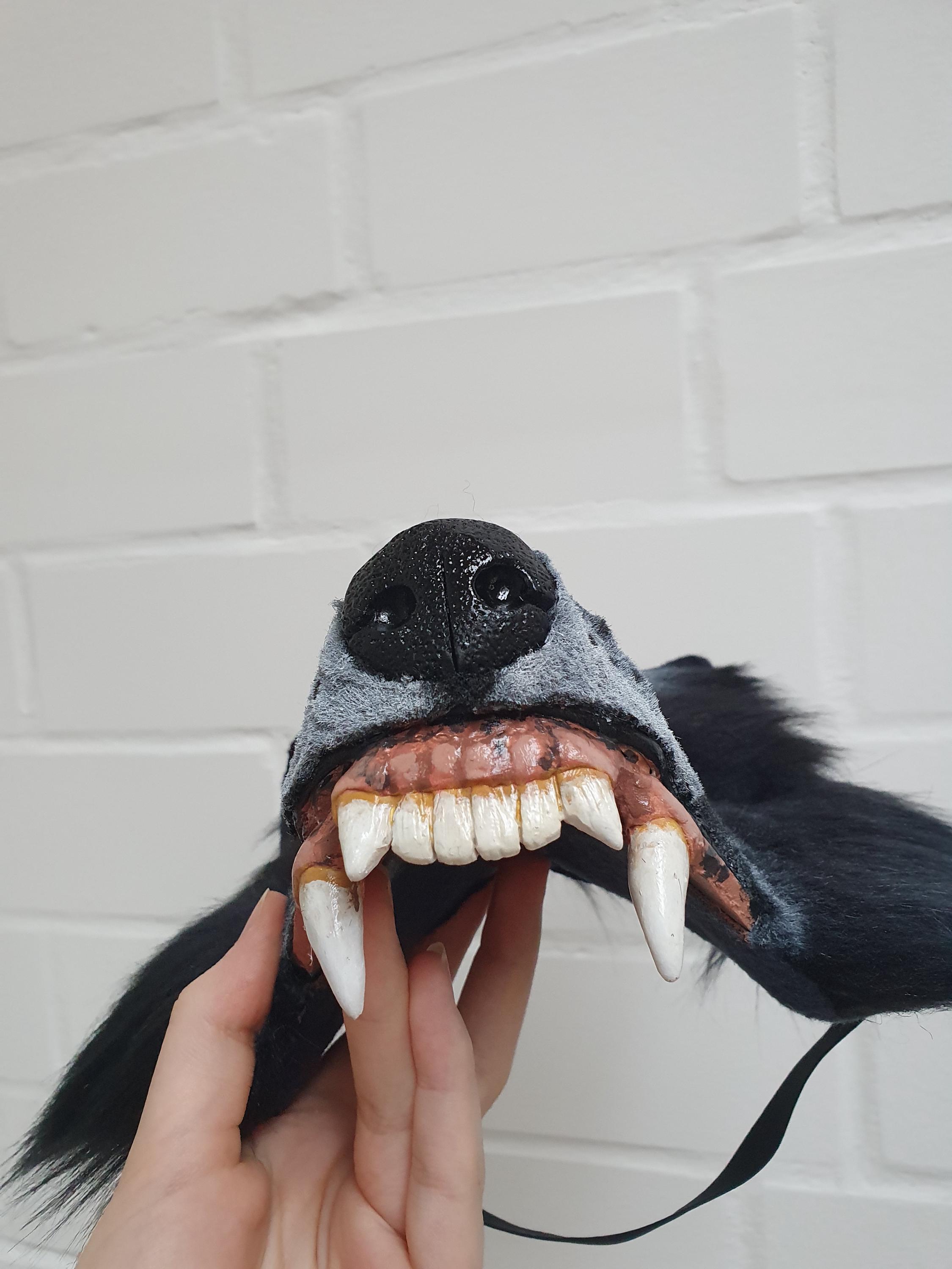 Therian Mask Hyper Realistic Snarling Black Wolf / Larp Mask - Etsy