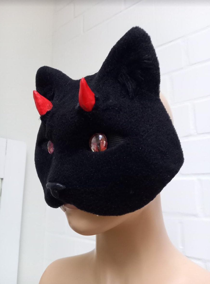 Therian Mask Devil Cat - Etsy