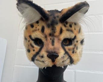 Felted Therian Mask Cat Mask Kids Dress up Costume - Cheetah - Etsy