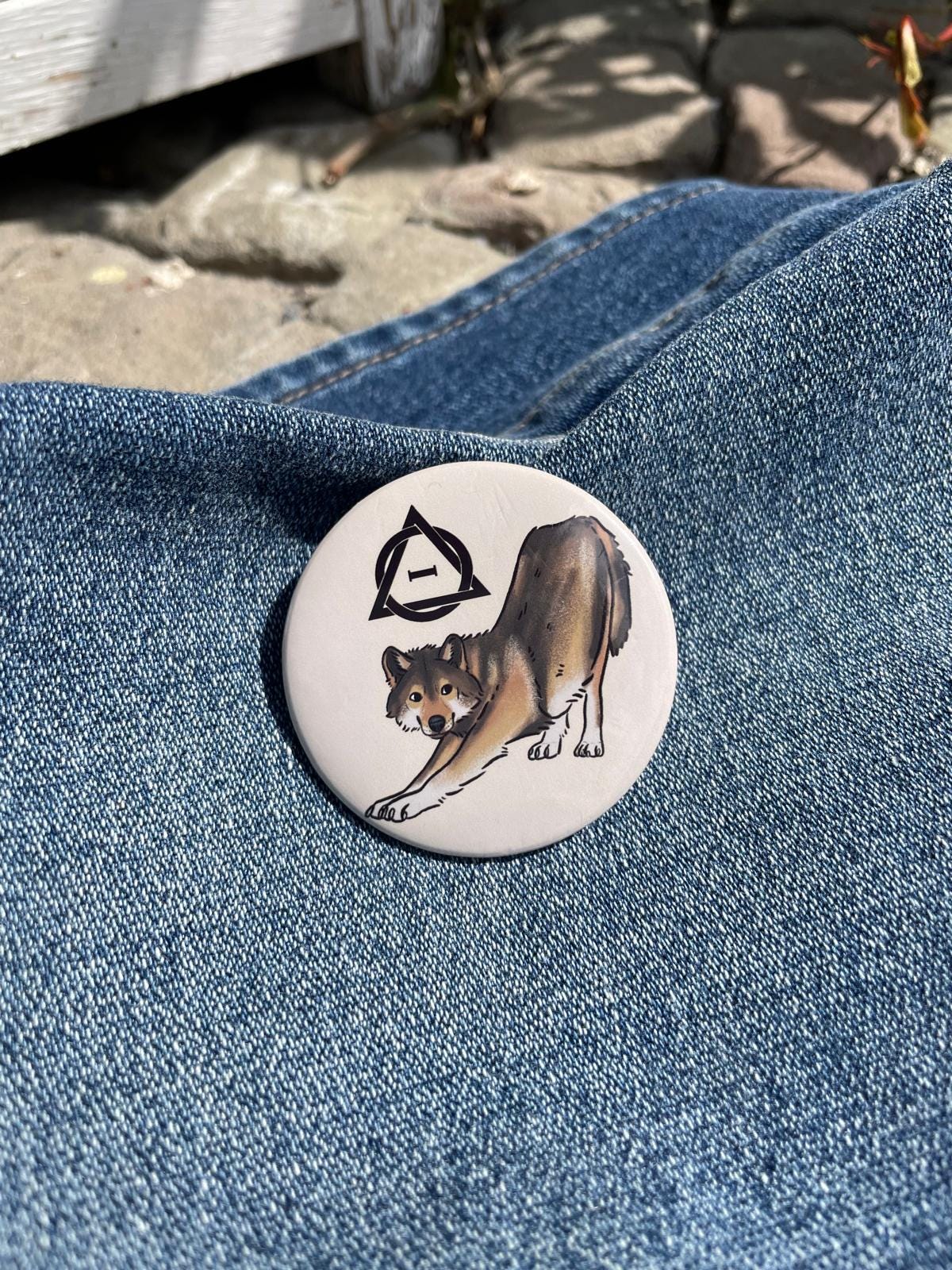 Therian Pins Wolf/cat/symbol - Etsy