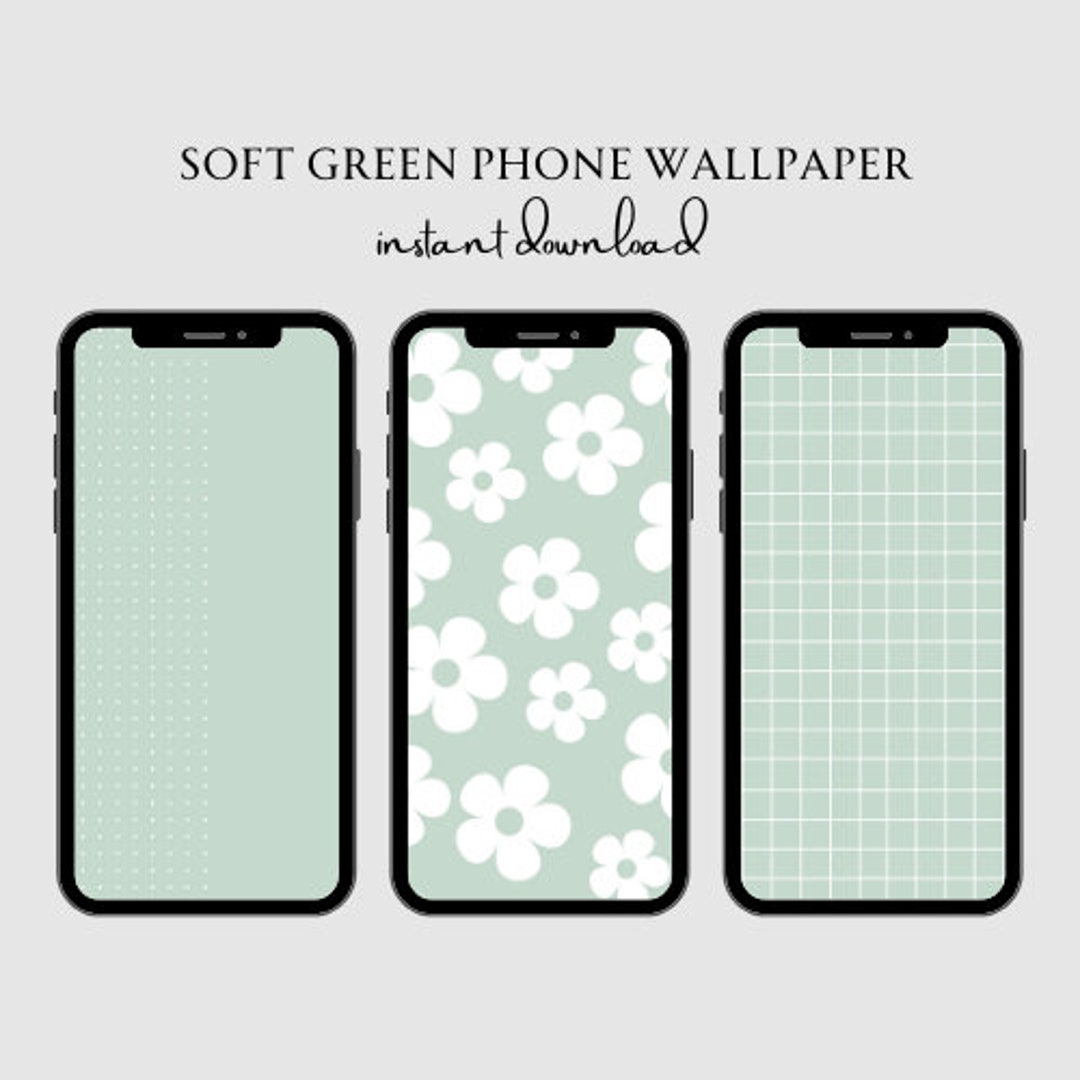 Soft Green Phone Wallpapers - Etsy