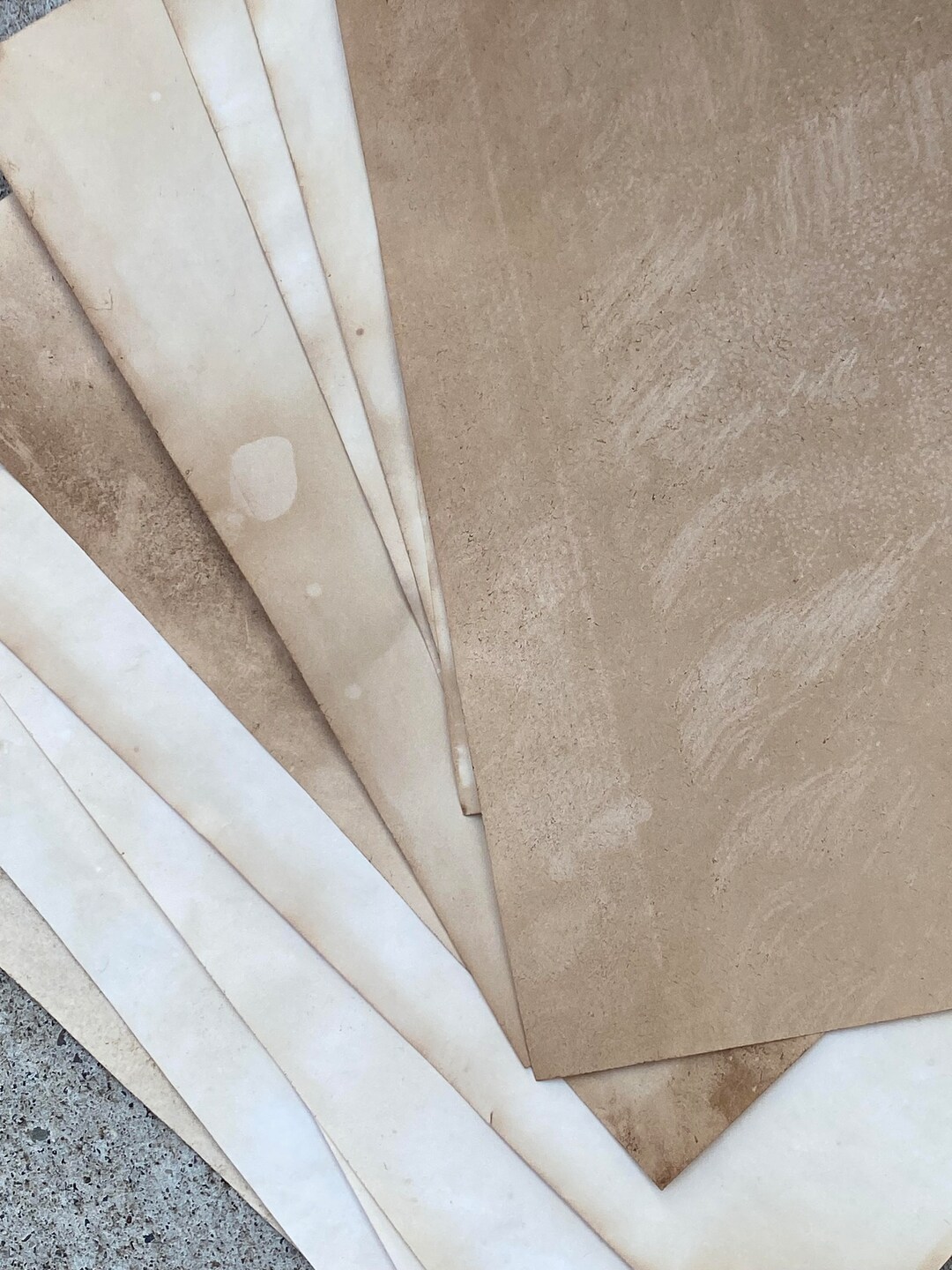10 Sheets, Tea Dyed Paper [rose Tea] - Air Dried Tea Dyed Paper ...