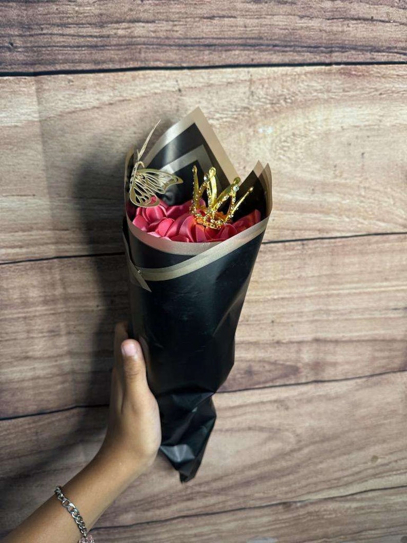 Pink Forever Ribbon Little Bouquet - Etsy