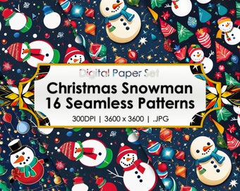 Christmas Digital Papers Christmas Scrapbook Paper Christmas - Etsy