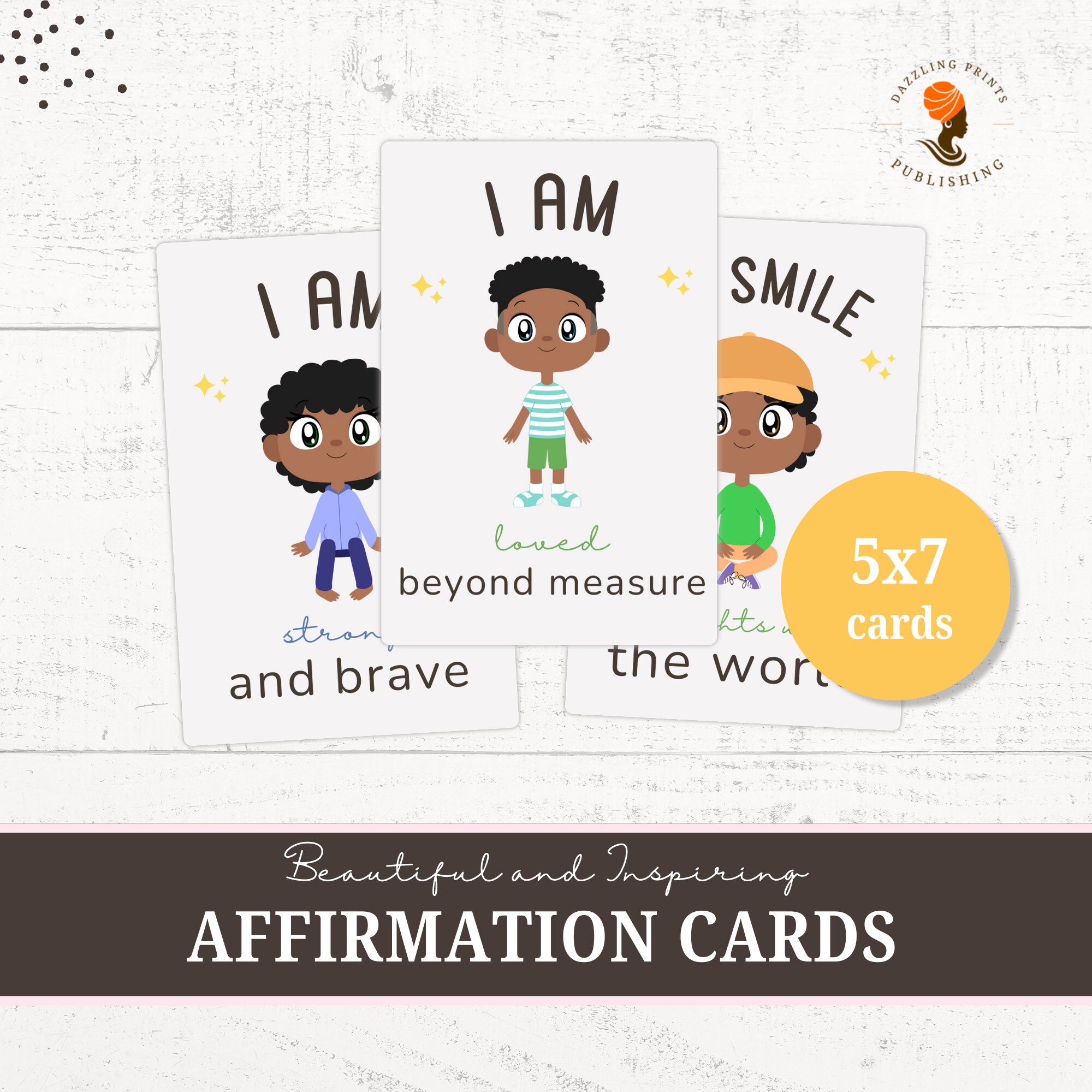 Positive Affirmations Cards Printable for Black Kids & Toddlers | Kids ...