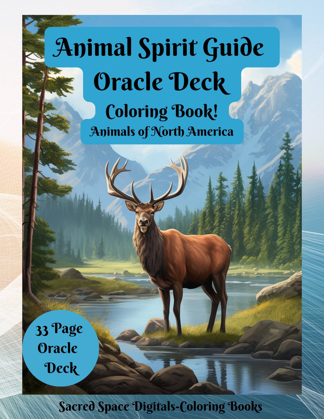 Animal Spirit Guides Oracle Deck Coloring Book, Bears, Wolves, Moose ...