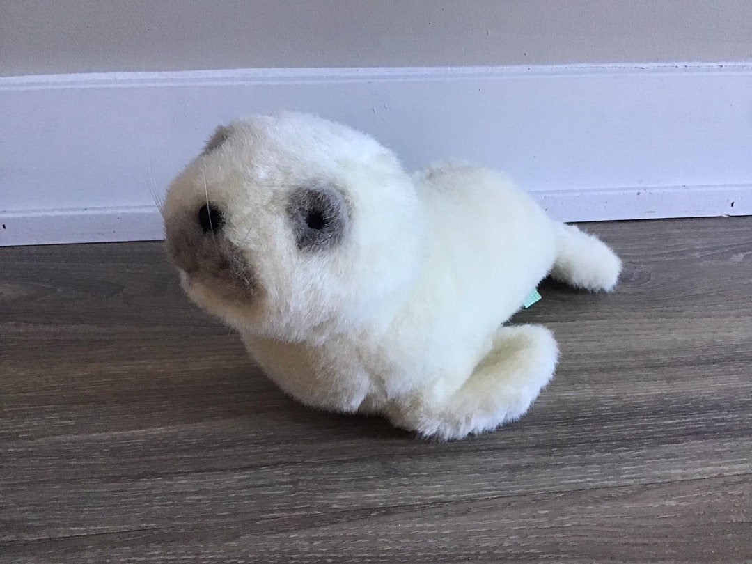 Vintage 1985 Realistic White Seal Stuffed Animal Plush Toy 13" - Etsy