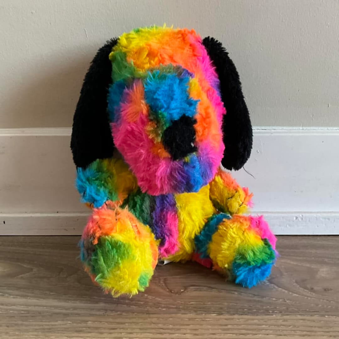 Peanuts Snoopy 9” Plush Stuffed Animal Toy Tie Dye Colors Rainbow - Etsy