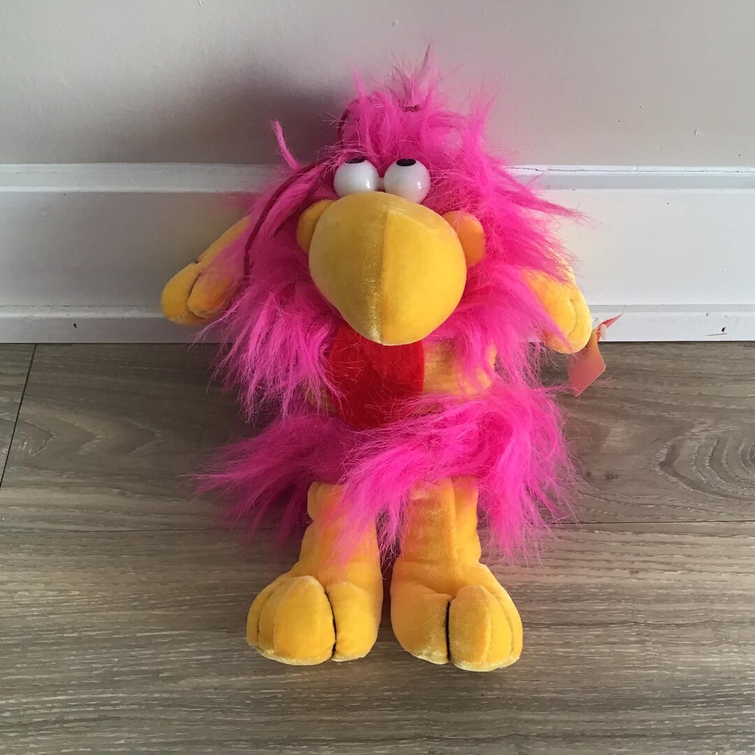 Jerry Springer Monster Pink Yellow Toy Stuffed Animal Wild Hair Plush ...