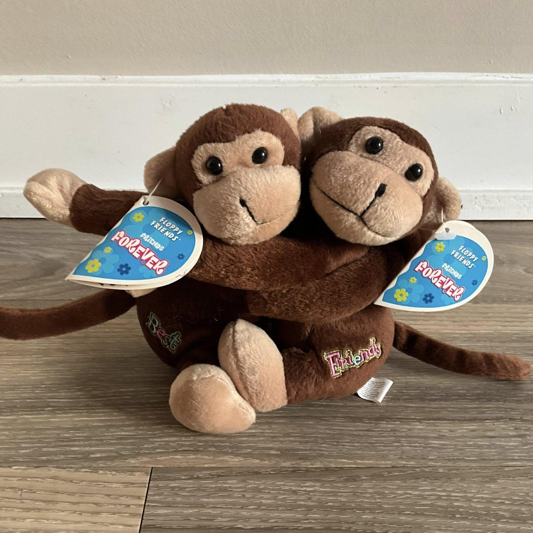 GMA Acces Friends Forever Hugging Monkeys Soft Plush Toy - Etsy