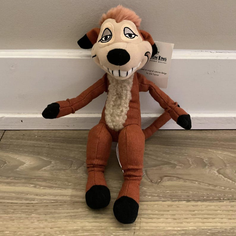 Timon Disney Lion King Broadway Musical Plush Stuffed Animal Toy 10" - Etsy
