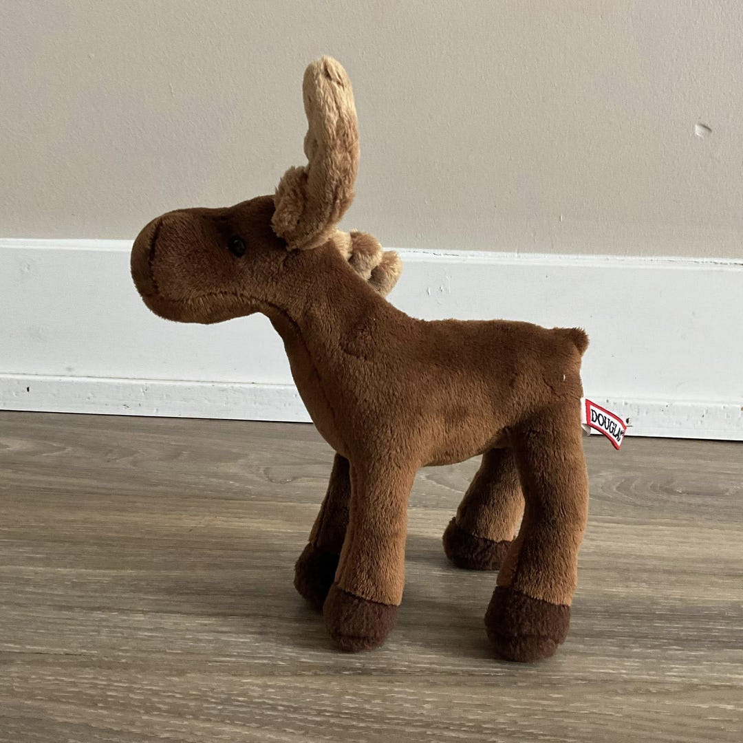 Douglas Toys Sigmund Floppy Moose Plush Stuffed Animal Toy, 7" Brown ...