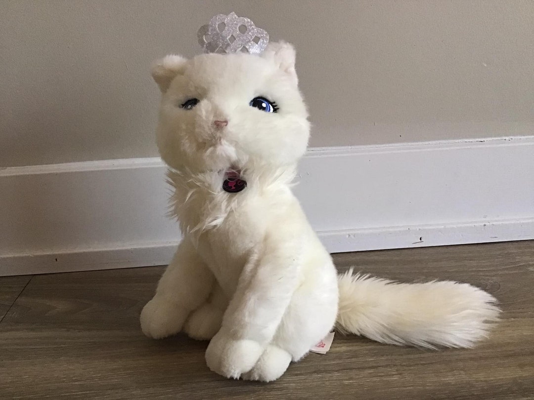 Barbie White Fluffy Kitty Cat Stuffed Animal Plush Toy 10" - Etsy