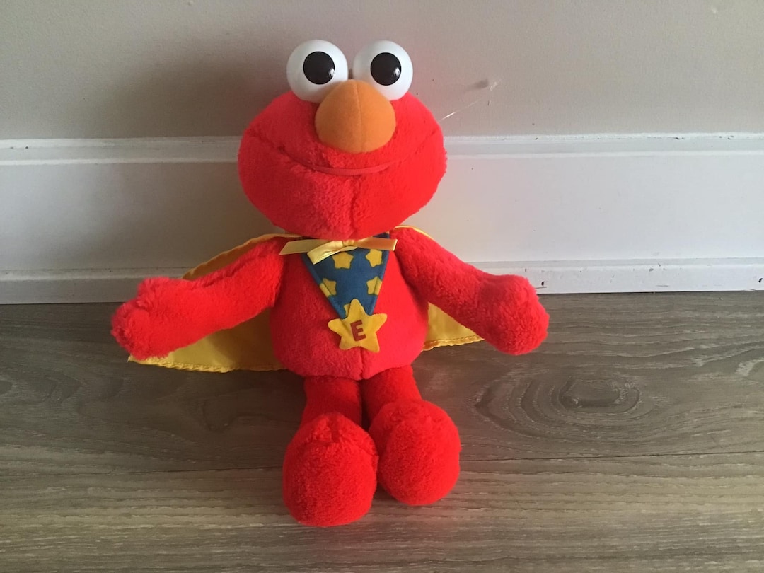 Tyco Super Elmo Sesame Street Plush Soft Toy Stuffed Animal 12" - Etsy