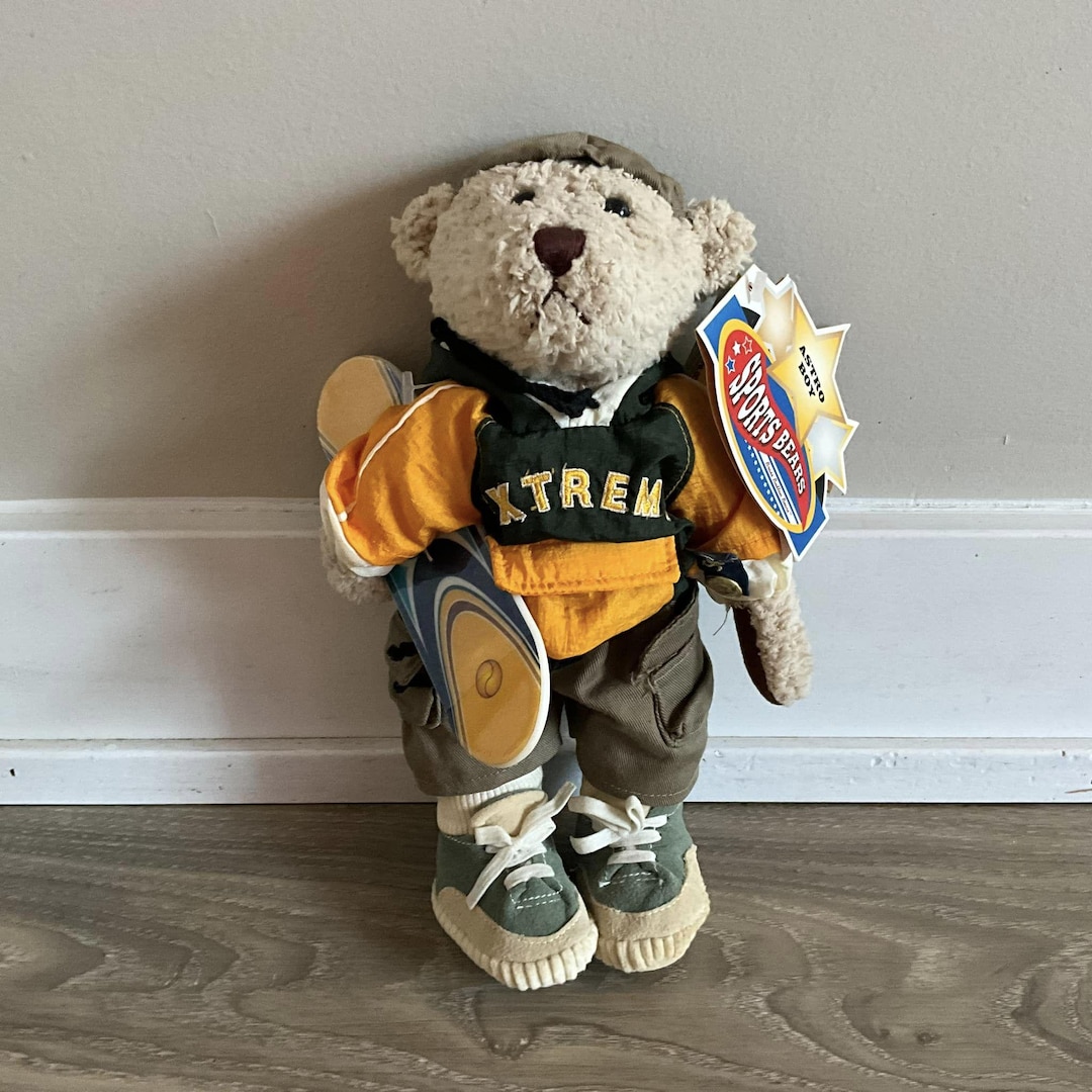 Brass Button Sports Bear Astro Boy Stuffed Animal Plush Toy 11" - Etsy