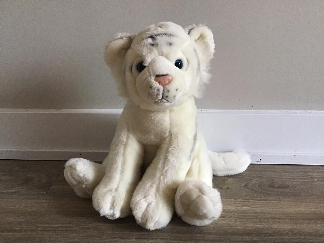 Fiesta Toys White Tiger Stuffed Animal Plush Toy 14" - Etsy
