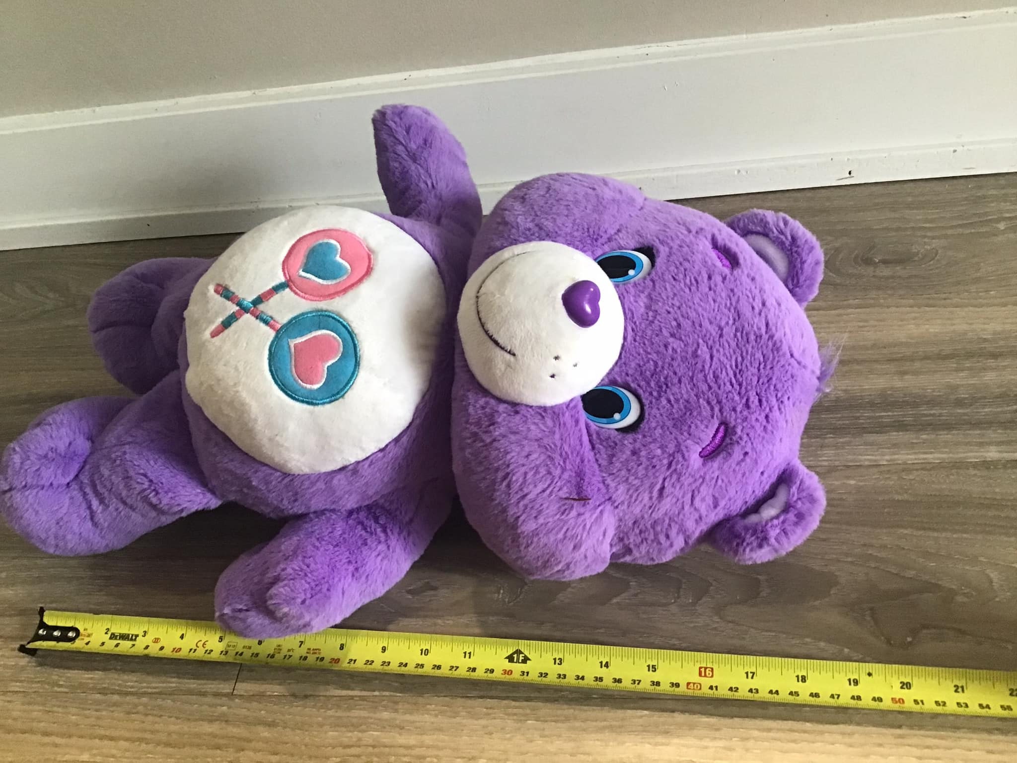 Care Bears Share Bear Purple Plush Lollipop Collectible Stuffed Animal ...