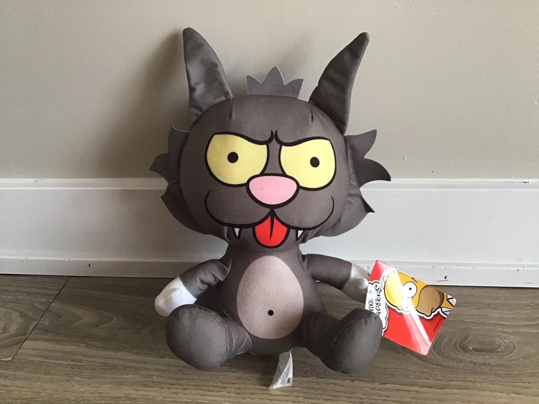The Simpsons Scratchy the Cat Gray Stuffed Animal Plush Toy 11.5" - Etsy
