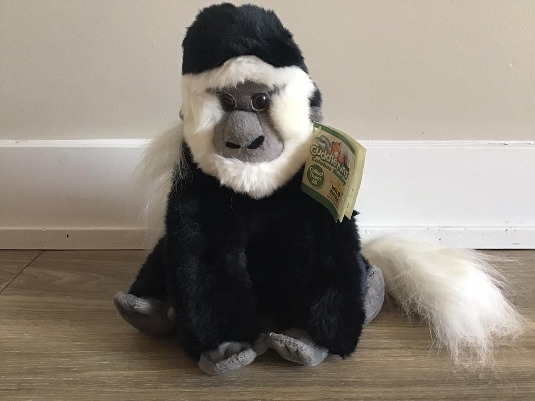Wild Republic Cuddlekins Colobus Monkey Stuffed Animal Plush Toy 10.5 ...