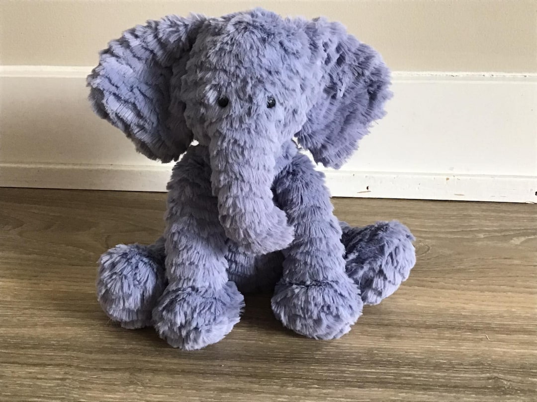 Jellycat Blue Elephant Stuffed Animal Plush Toy 8.5 - Etsy
