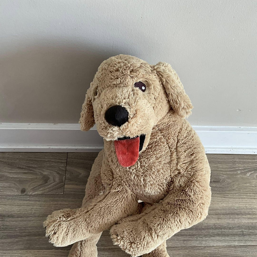 Ikea Gosig Golden, Realistic Golden Retriever Pillow Plush Stuffed ...
